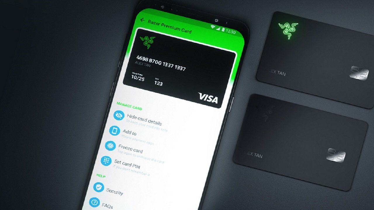 Razer credit card with LED lights is so very Razer and I don't know ...