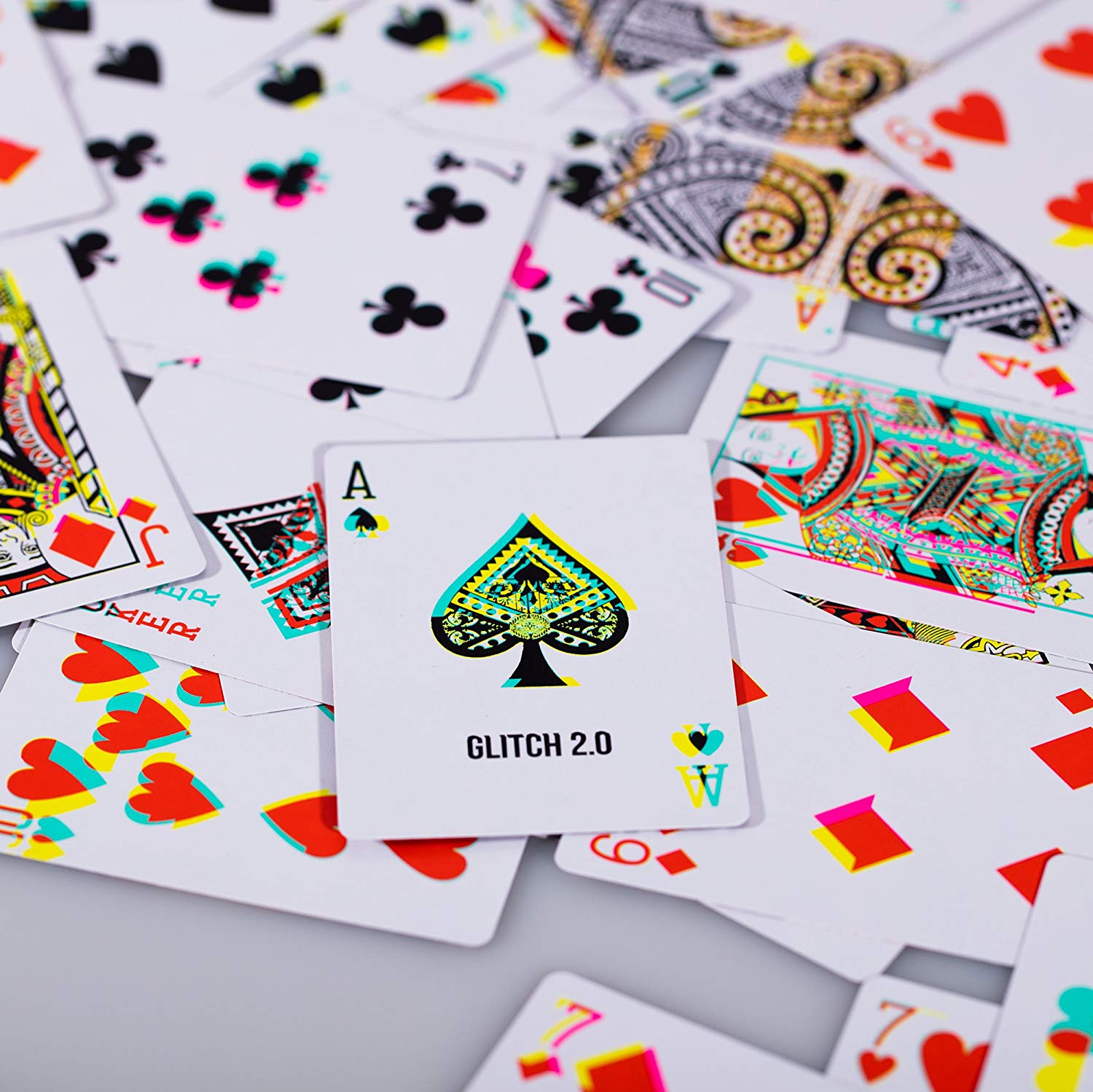 These Glitch art playing cards will give everyone a headache at your ...